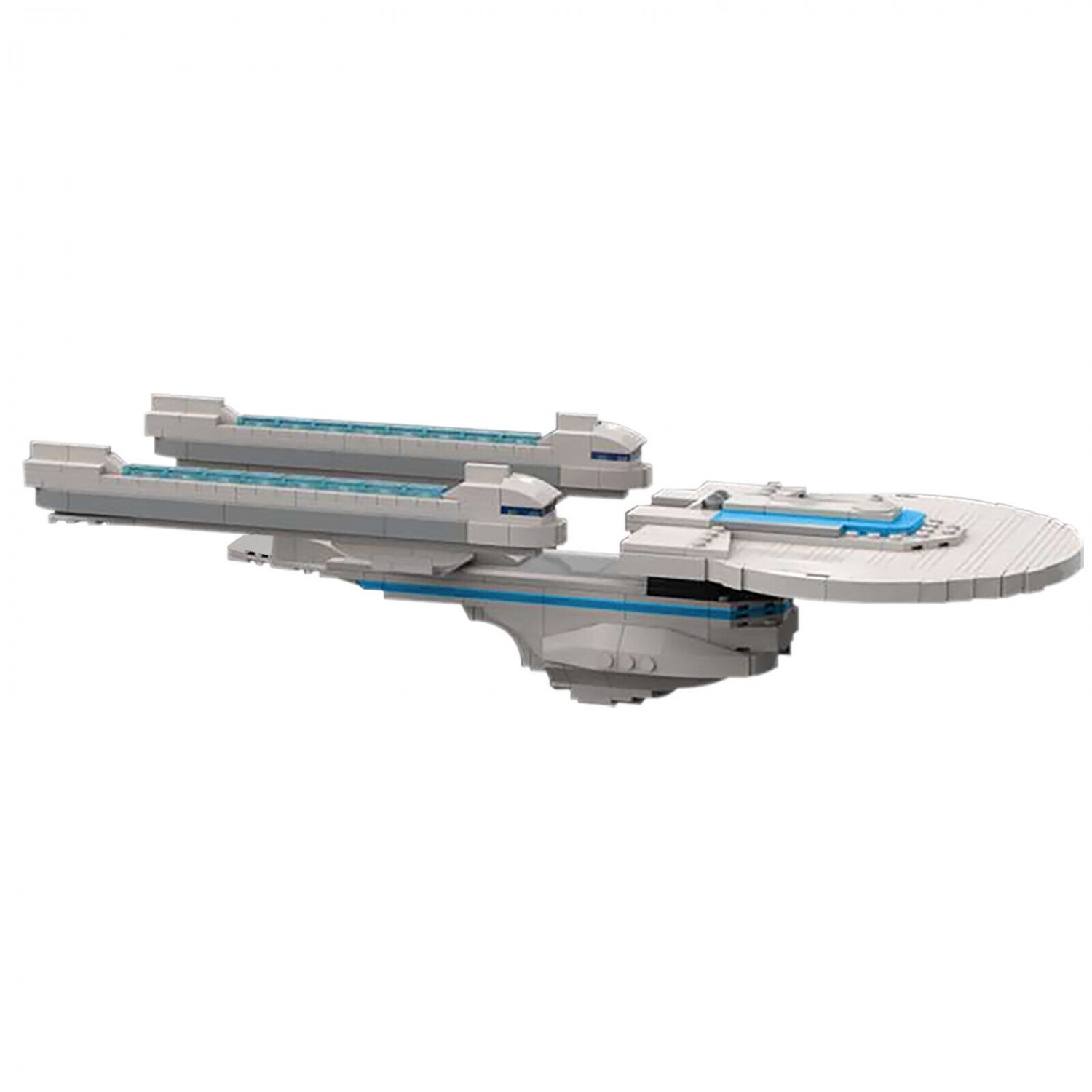 BuildMoc Refit Ship Spaceship Ship Federation Excelsior class Ship 531 ...