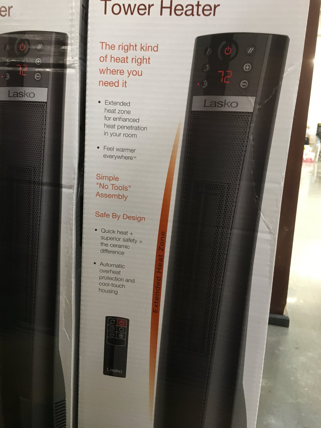 Lasko 32" Ceramic Tower Heater Remote Control