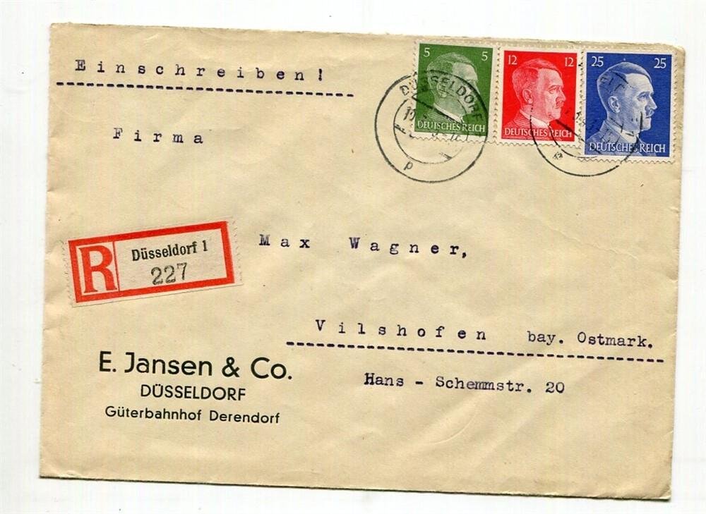 Germany Third Reich Envelope p/n Hitler 1943
