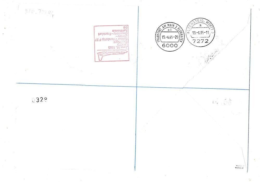 Jersey-West Germany Envelope p/n Lufthansa Fokker, John Singleton ...