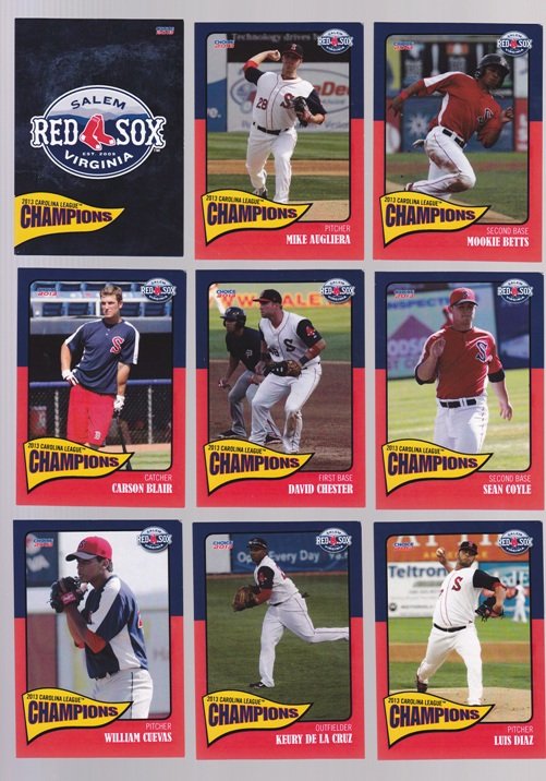 David Chester 2013 Salem Red Sox Champions