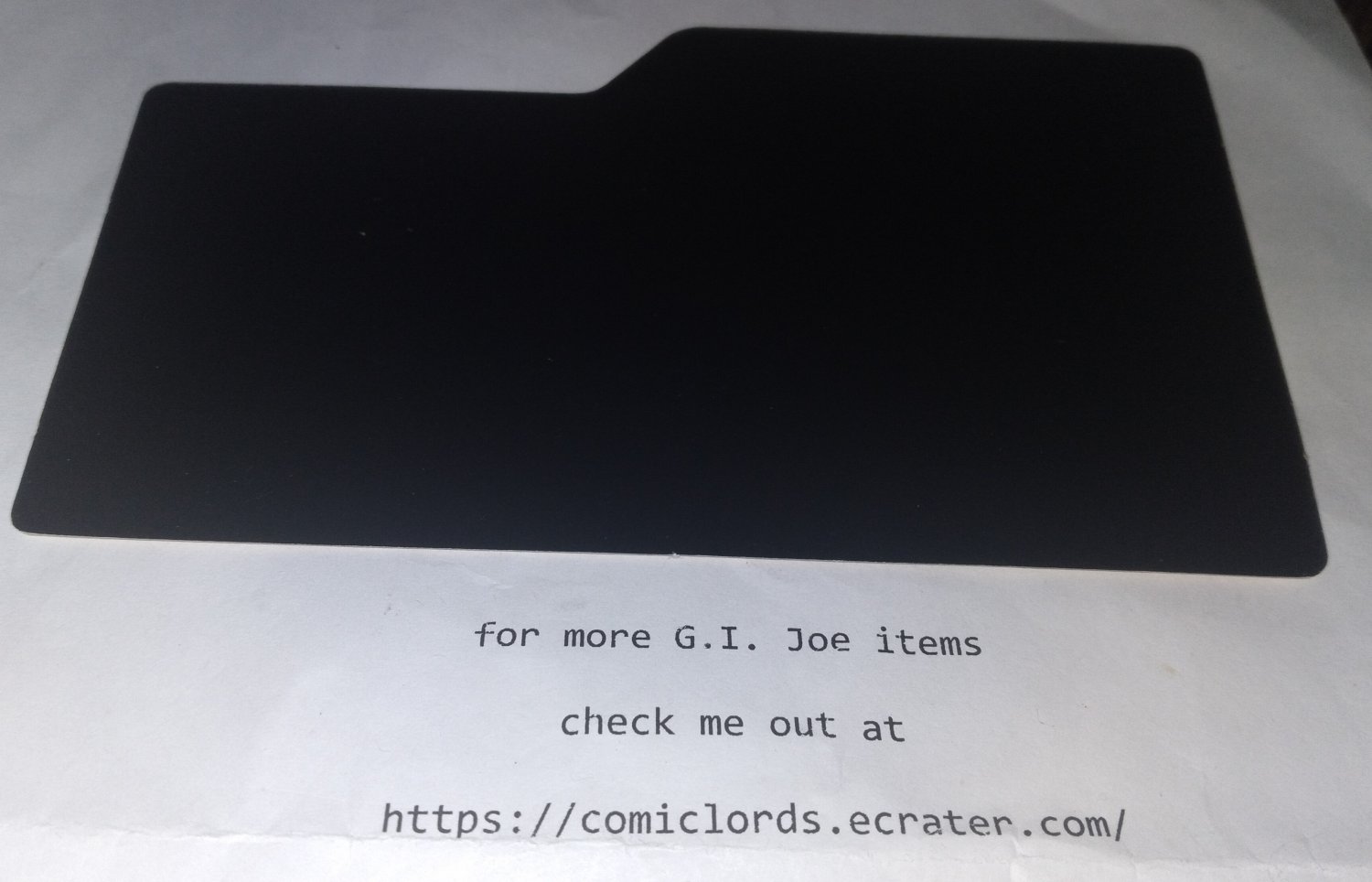 Dreadnok Ripper V6 File Card GI JOE 25th Anniversary FileCard GIJOE