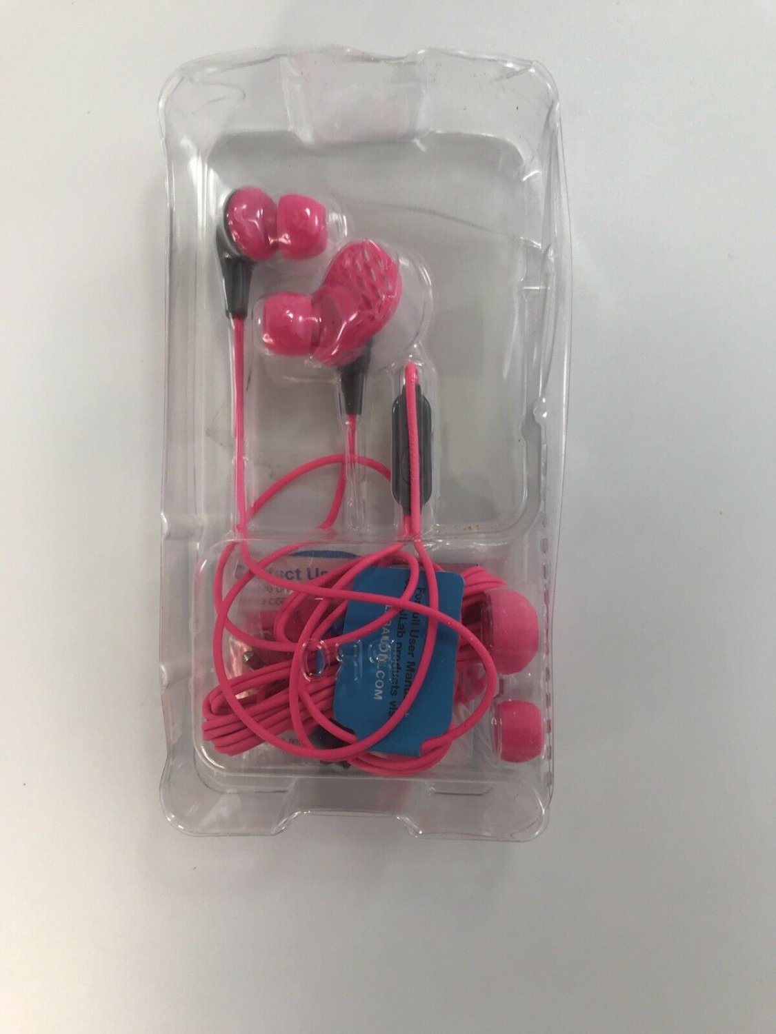 JLab JBuds Pro earbud Wired Headphones with Universal Mic (Pink)