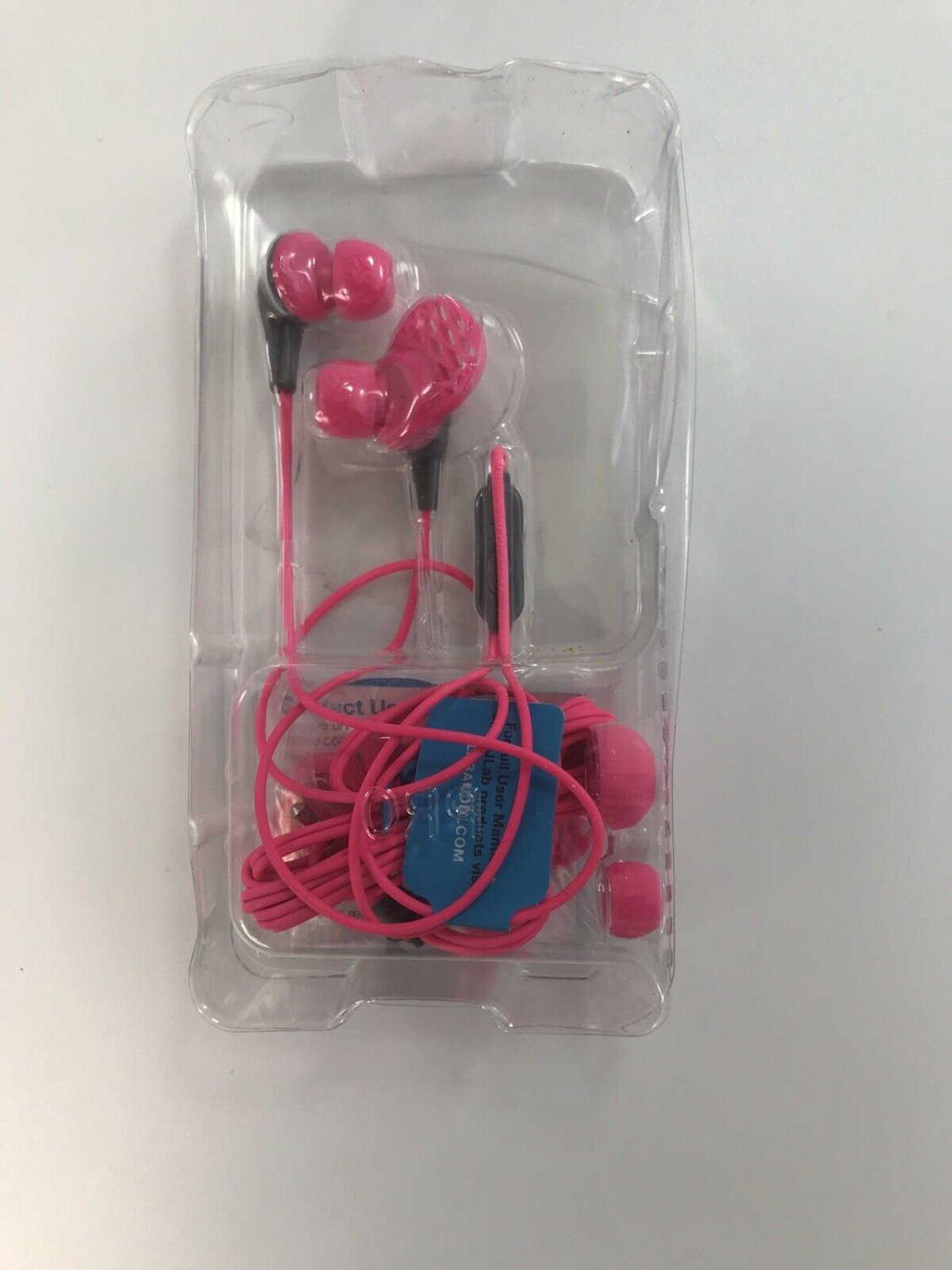 JLab JBuds Pro earbud Wired Headphones with Universal Mic (Pink)