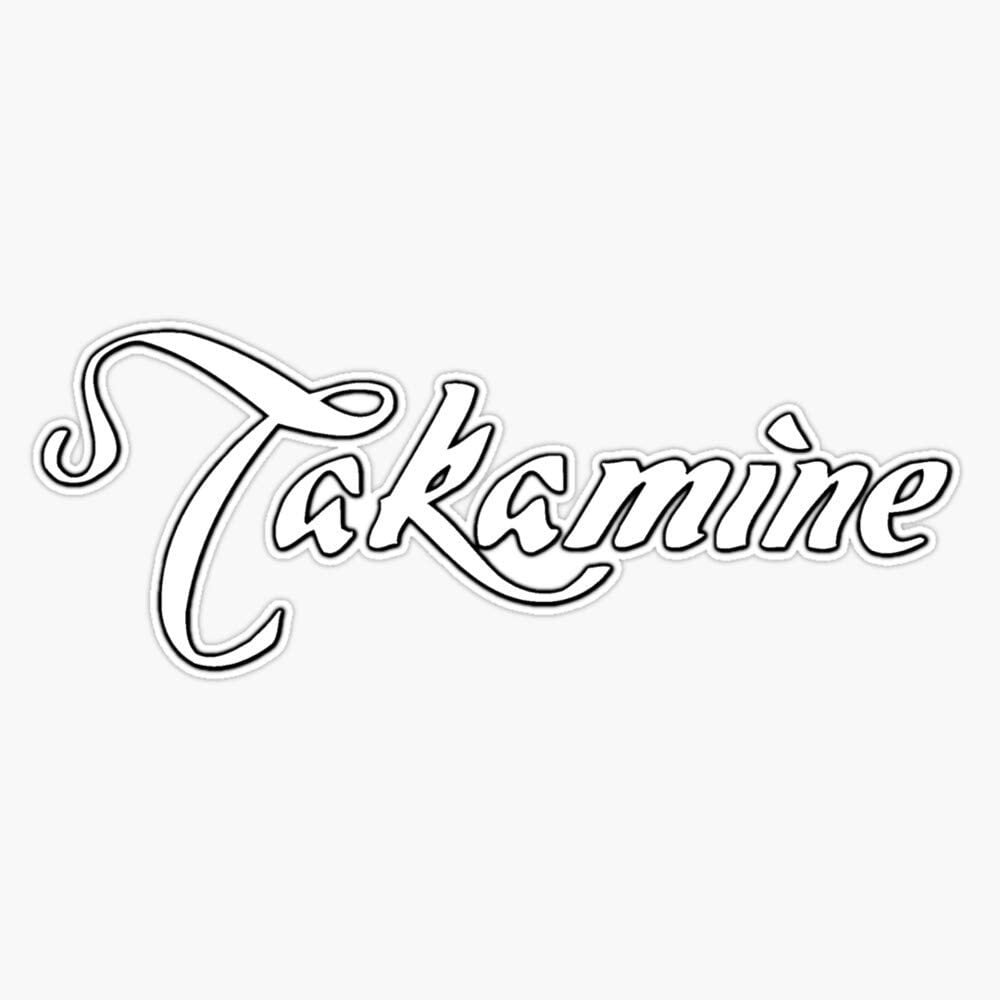 EMC Graphics Takamine White Vinyl Waterproof Sticker Decal Car Laptop ...