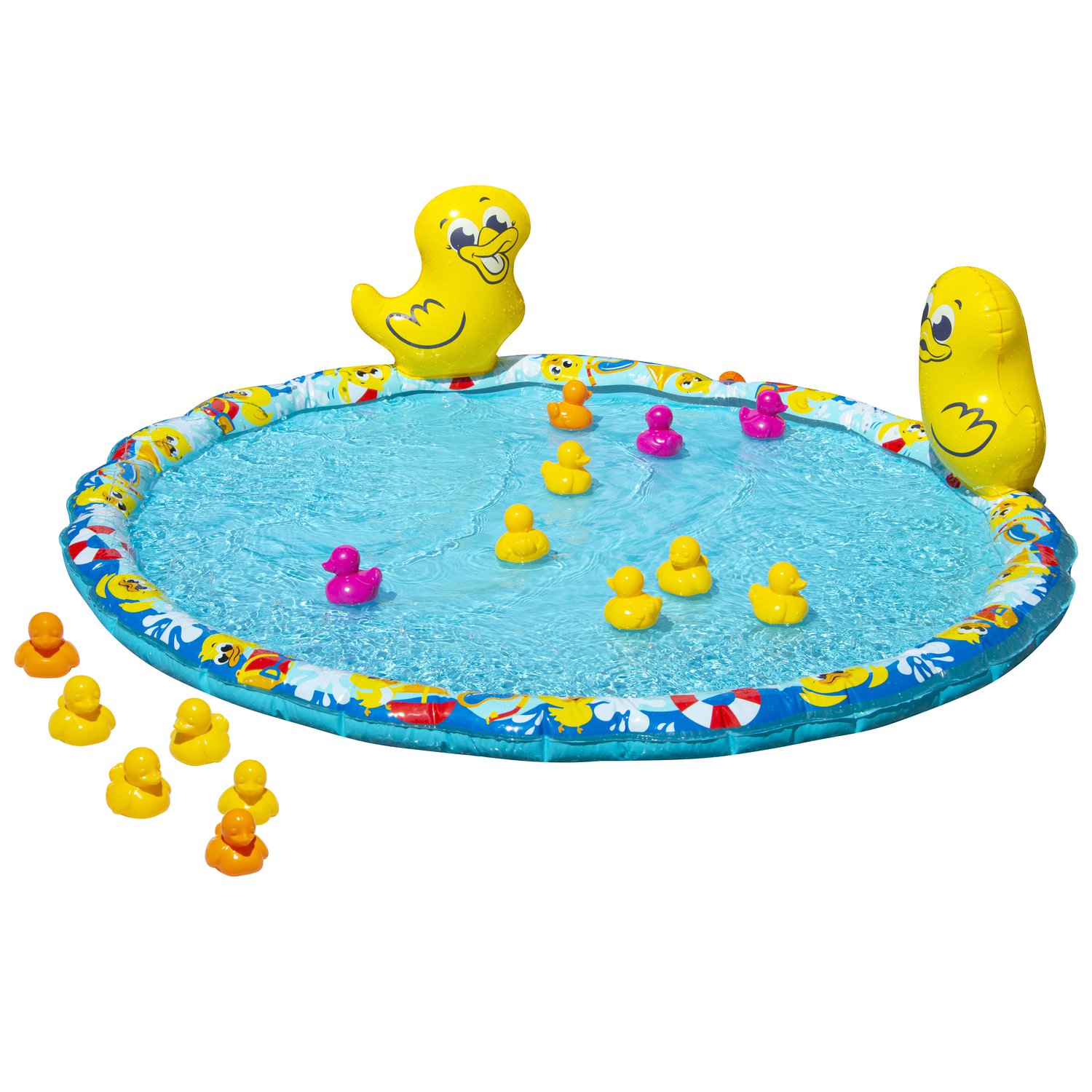 Banzai Duck Duck Splasn 2-In-1 Sprinkler & Splash Pad- for Kids ...