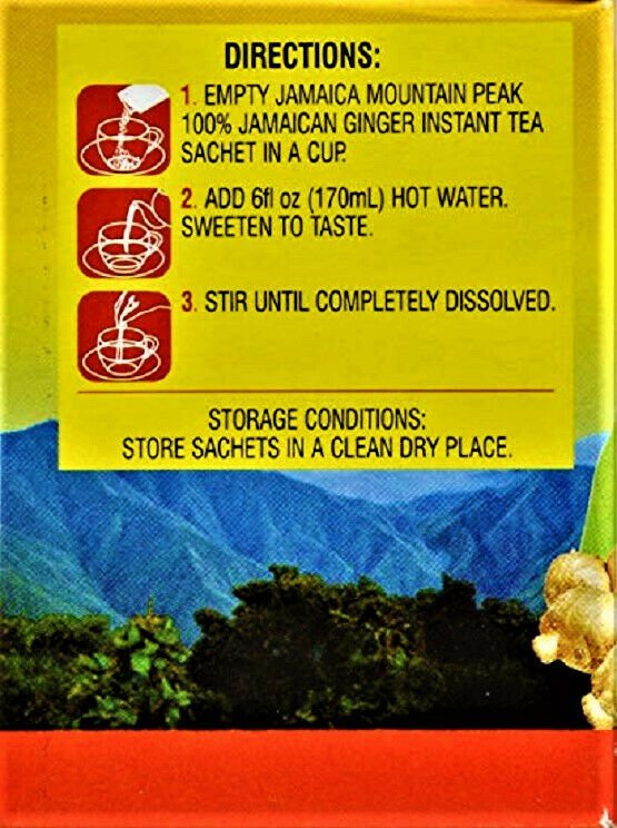 Mountain Peak Jamaica Ginger Instant Tea (14 Bags x BoX) 2 Boxes