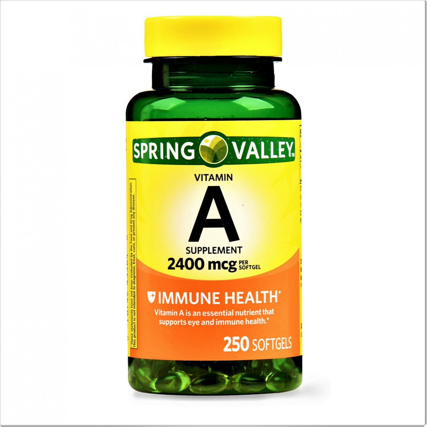 Spring Valley Vitamin A Immune Health 2400 mcg 250 Softgels