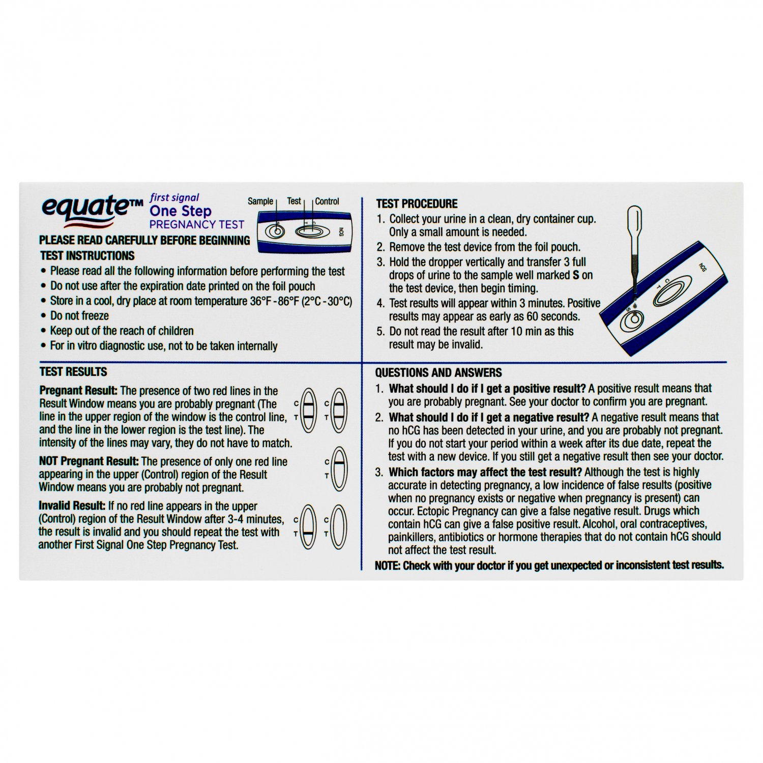 Equate First Signal One Step Pregnancy Test (Pack of 2)