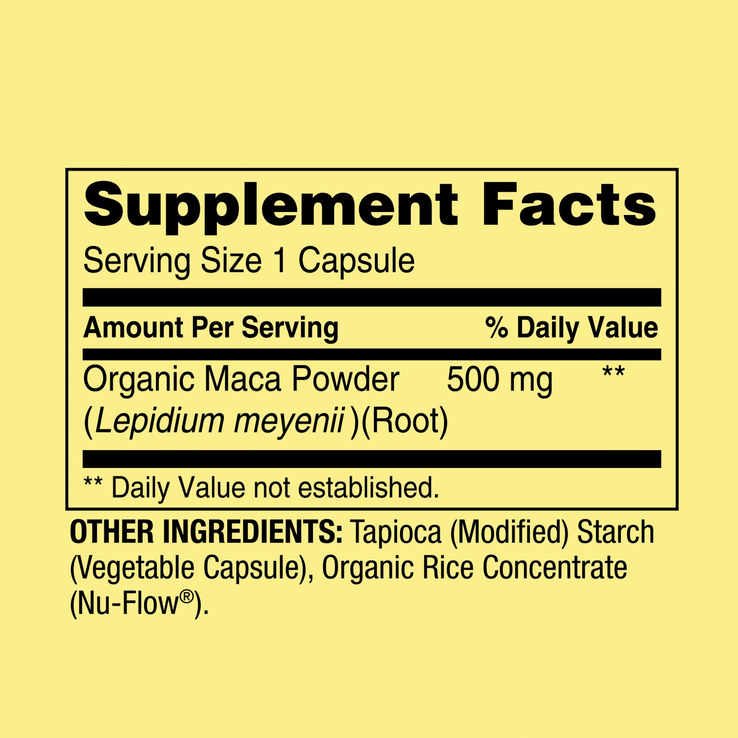 Spring Valley Maca General Wellness Capsules 500 mg 90 Capsules