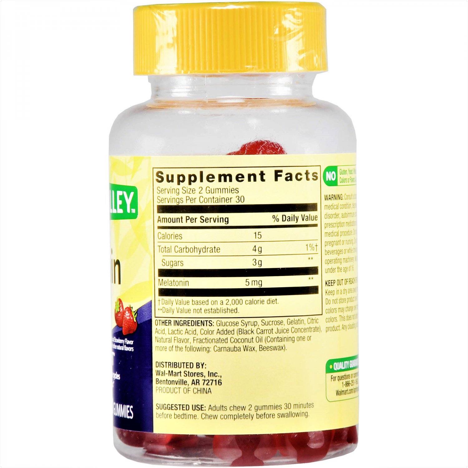 Spring Valley Melatonin Sleep Support Adult Gummies 5 mg 60 Gummies