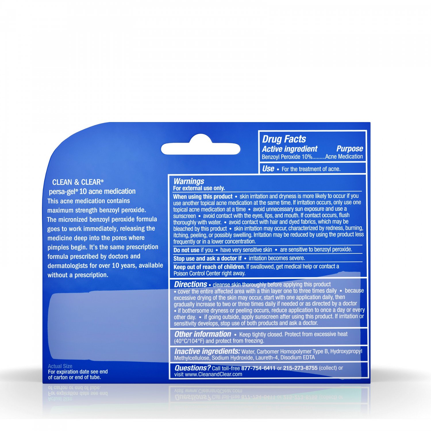 Clean & Clear Benzoyl Peroxide Spot Treatment Ointment Acne Medication 1 oz