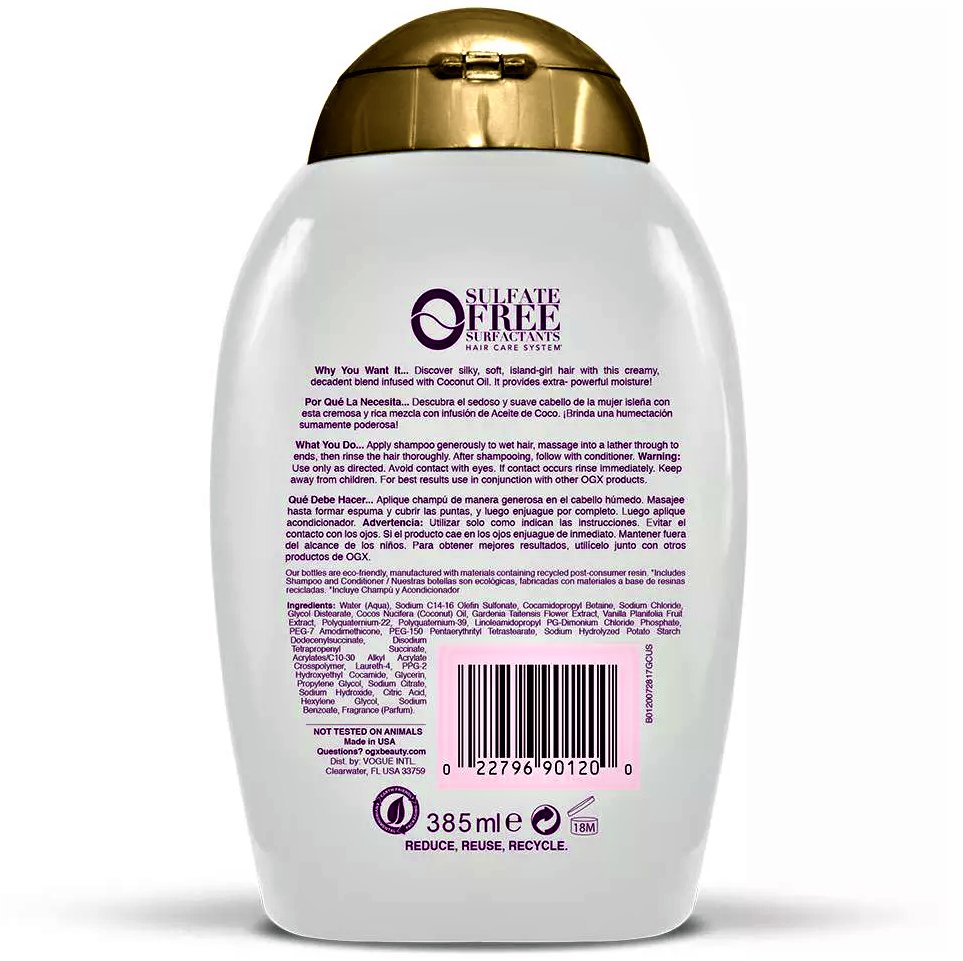 OGX Extra Strength Damage Remedy + Coconut Miracle Oil Shampoo 13 oz