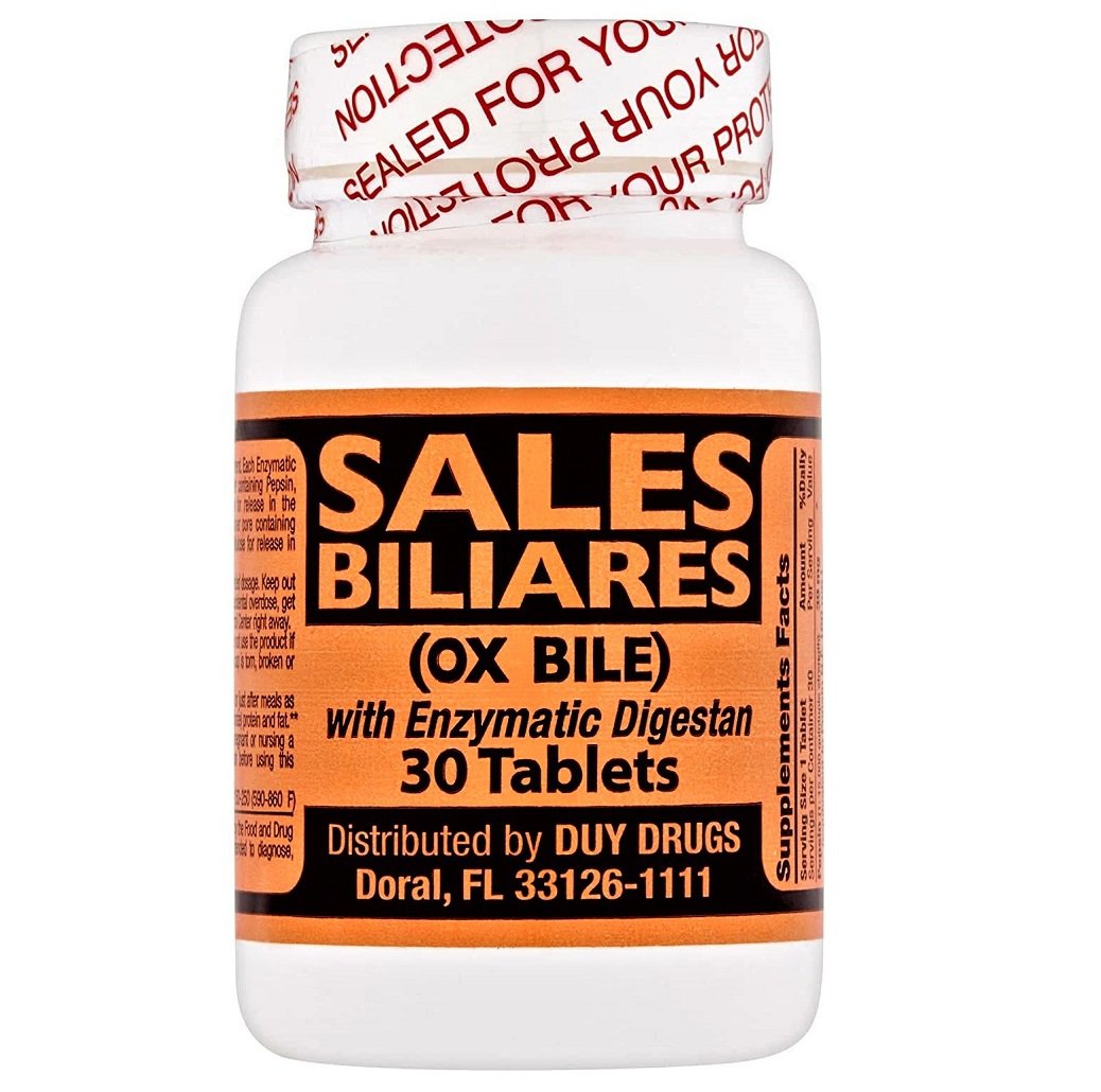 Sales Biliares OX Bile with Enzymatic Digestan 30 Tablets