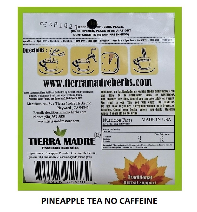 Tierra Madre Slim Extra Forte Pina Tea 18 Tea Bags