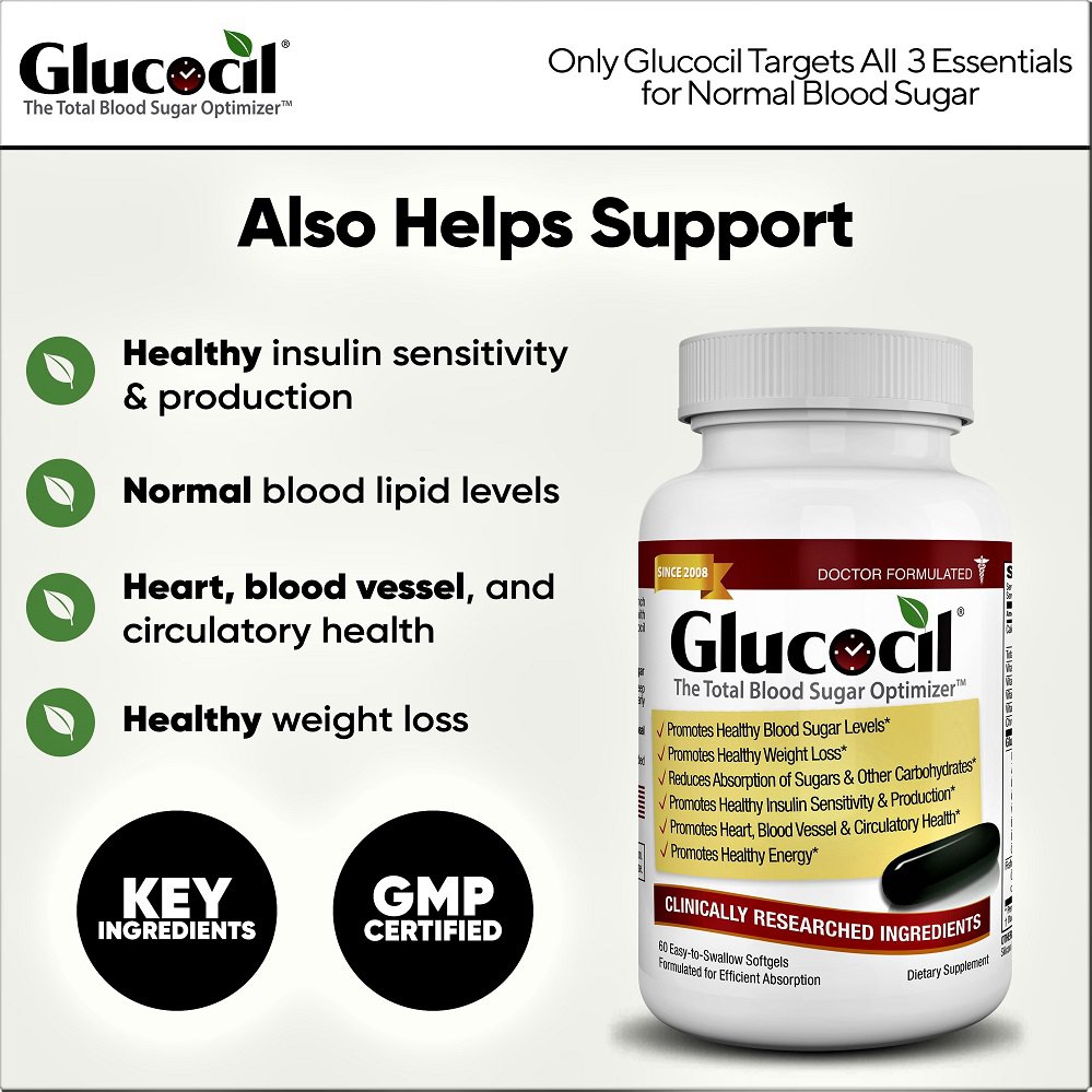 Glucocil The Total Blood Sugar Optimizer 60 Softgels