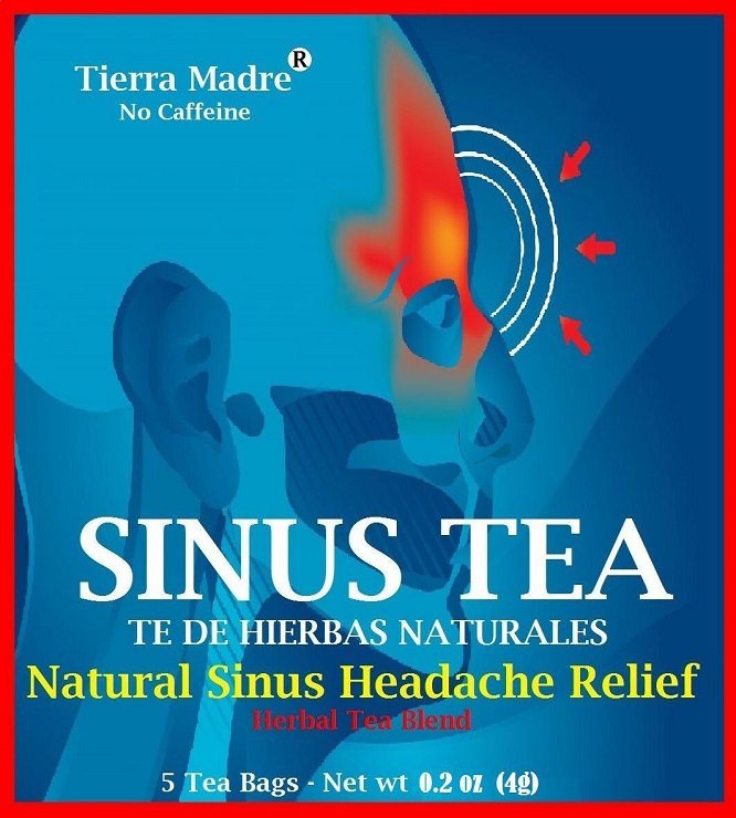 Tierra Madre Sinus Herbal Tea Headache Relief Herbal Supplement 18 Tea Bags
