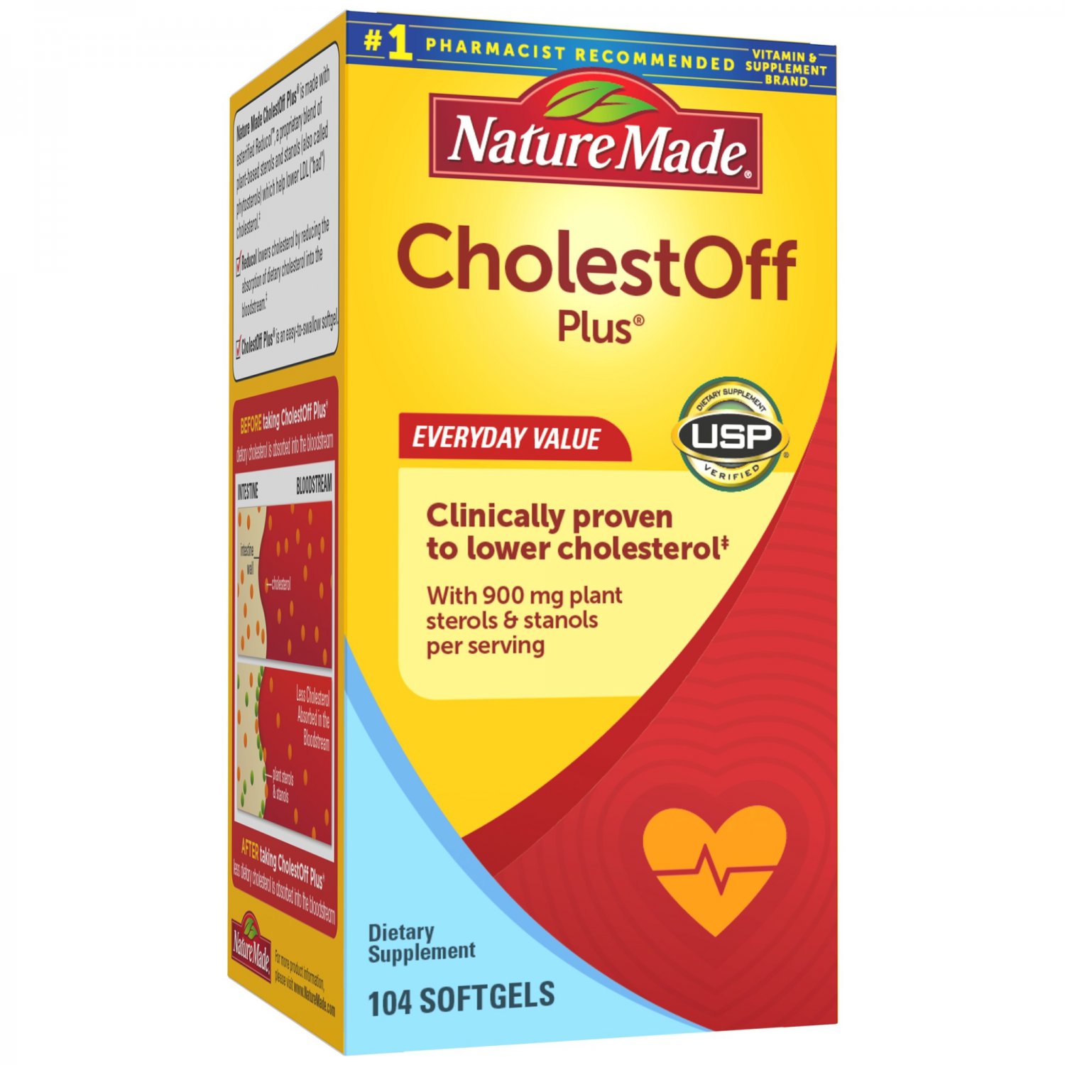 Nature Made CholestOff Plus for Heart Health 100 Softgels
