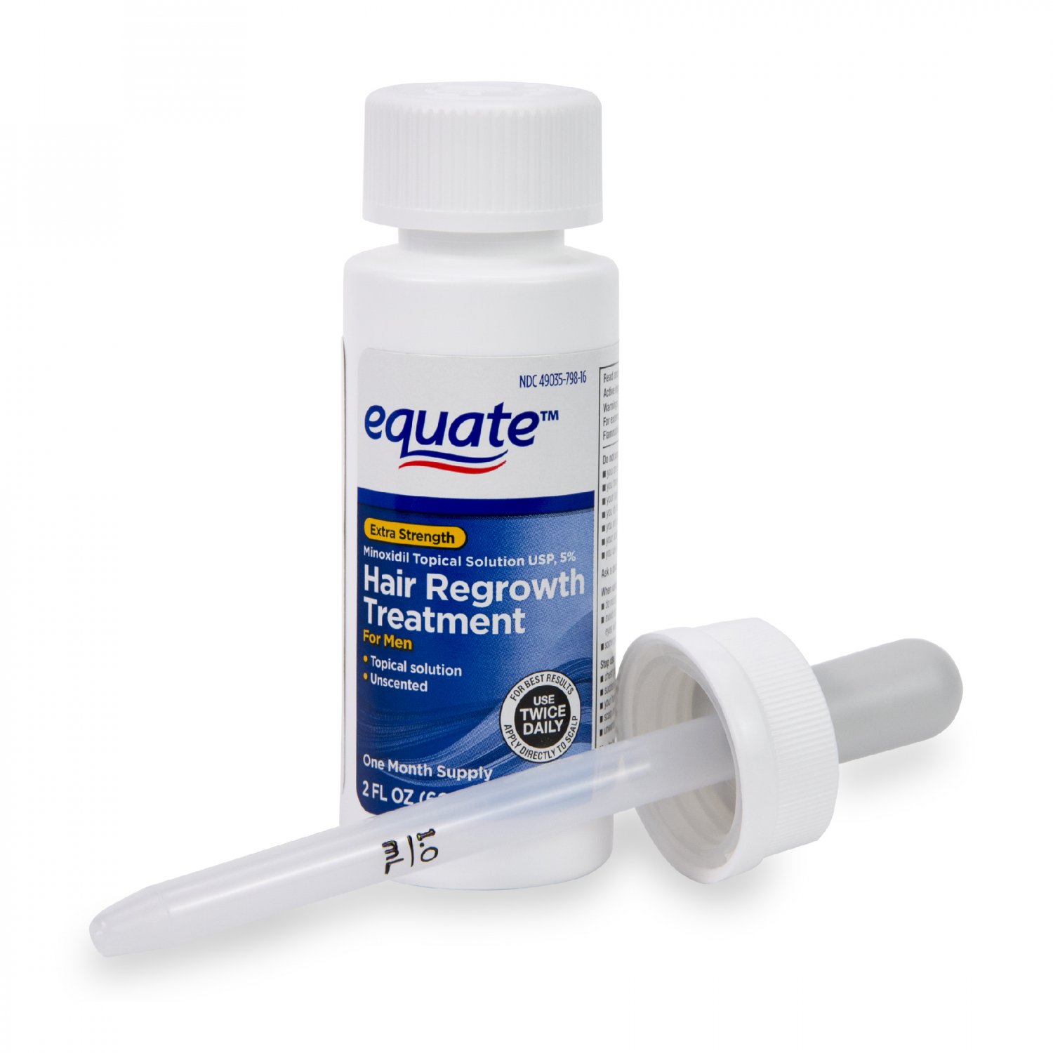 Equate Minoxidil Topical Solution USP 5% Hair Regrowth Treatment for ...