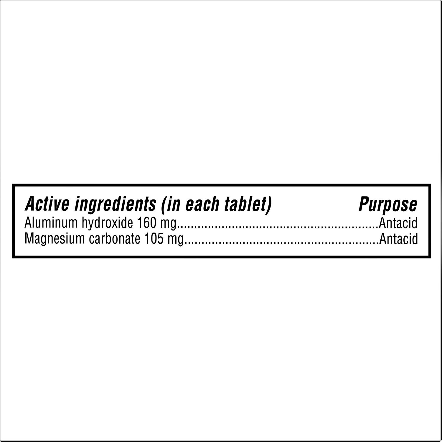 Equate Extra Strength Antacid Chewable Tablets 160 mg 100 Count