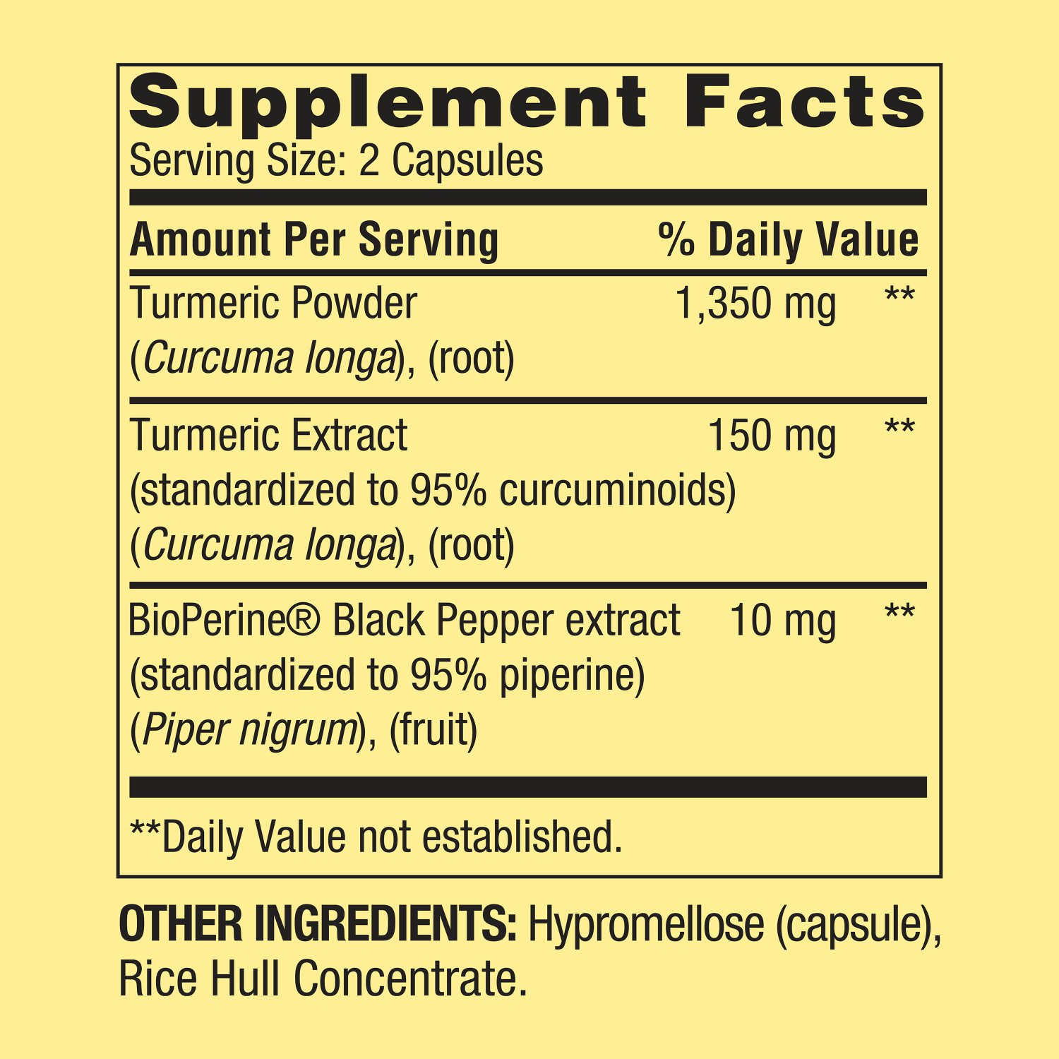 Spring Valley Ultra-Strength Turmeric Curcumin 1,500 mg 90 Vegetarian ...