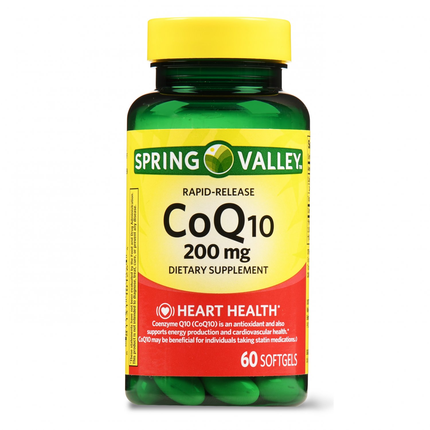 Spring Valley CoQ10 Rapid Release Softgels 200 mg 60 Count