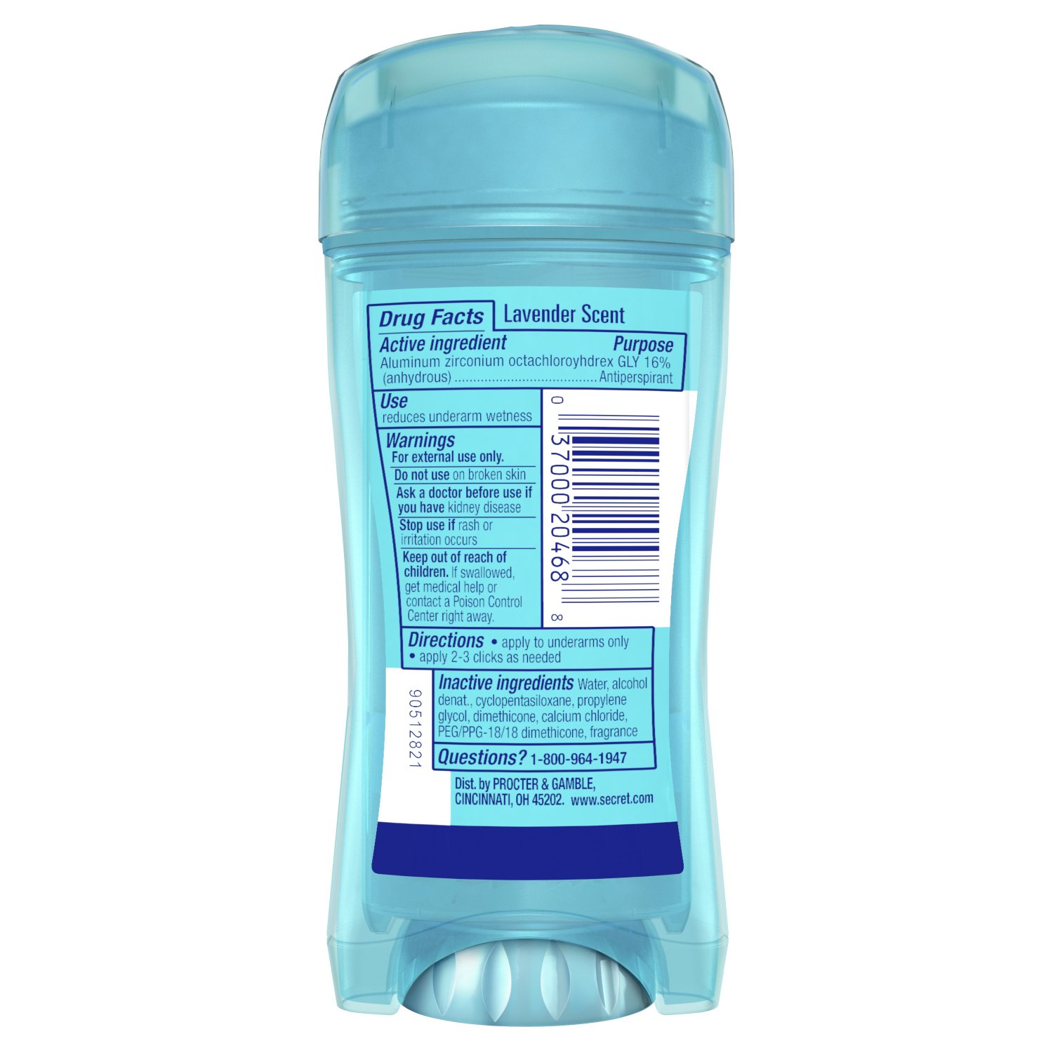 Secret Fresh Antiperspirant Deodorant Clear Gel Luxe Lavender 2.6 oz