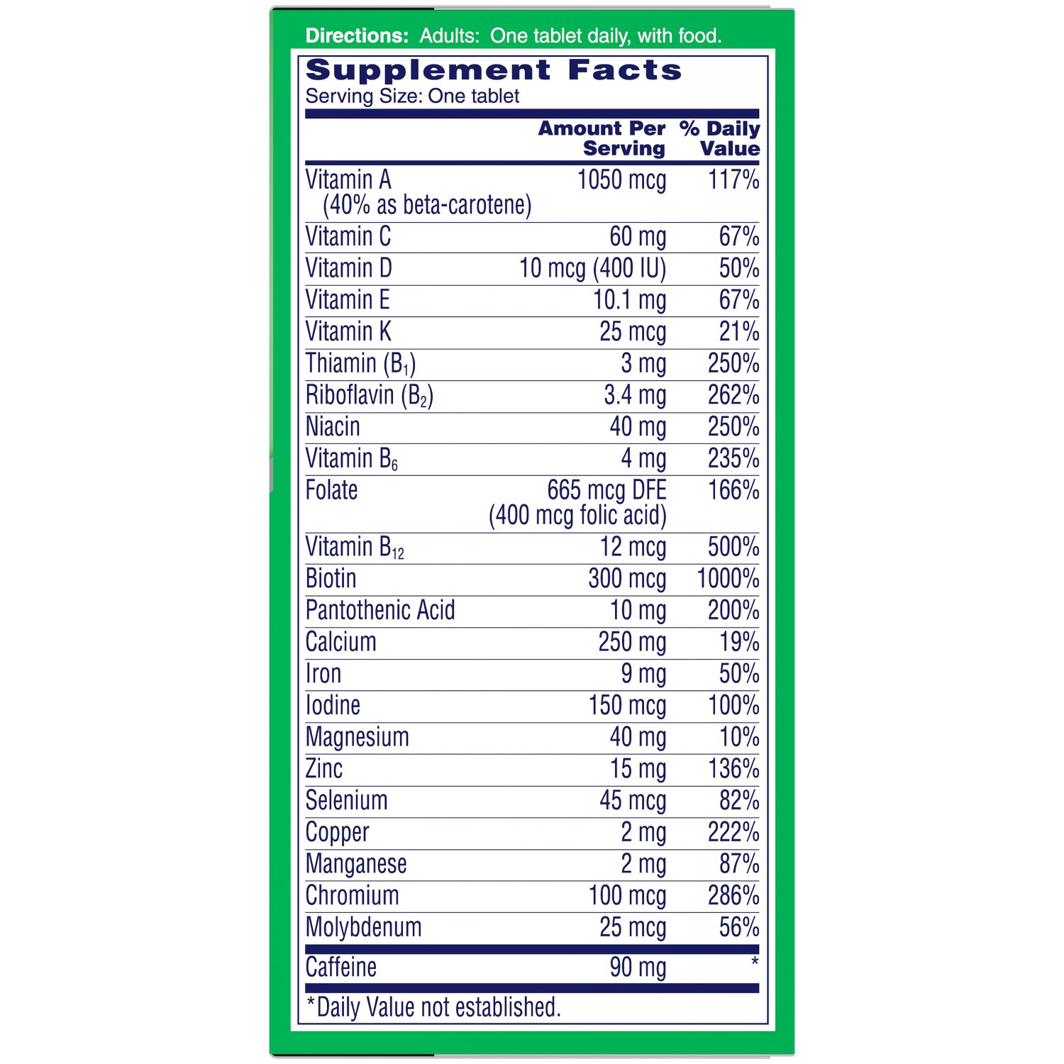 One A Day Energy Multivitamin Tablets, Multivitamins for Men & Women ...