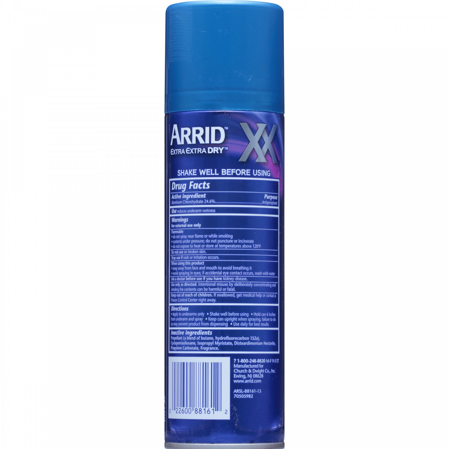 Arrid XX Extra Extra Dry Aerosol Antiperspirant Deodorant Morning Clean ...