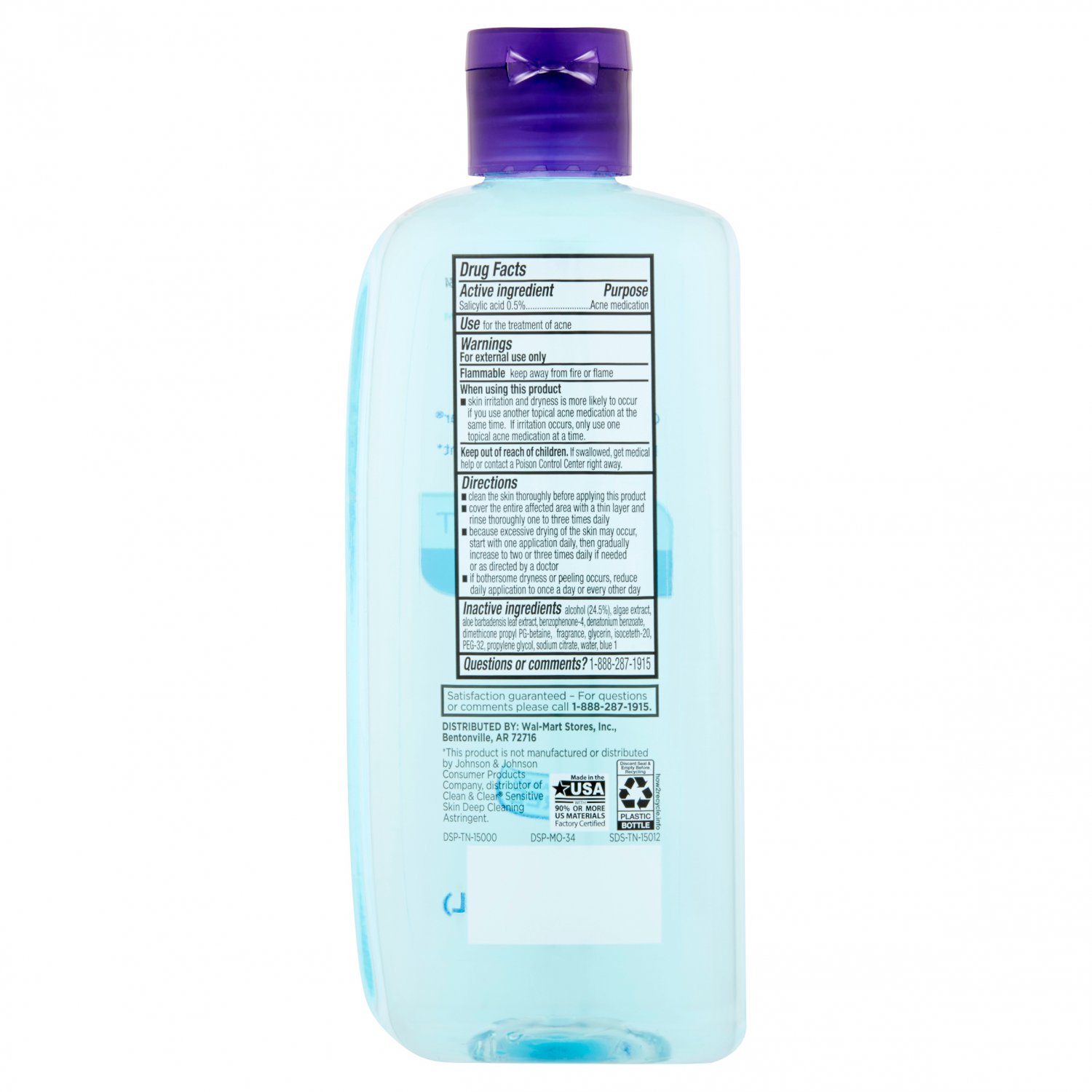 Equate Beauty Salicylic Acid Acne Medication Astringent 8 Oz