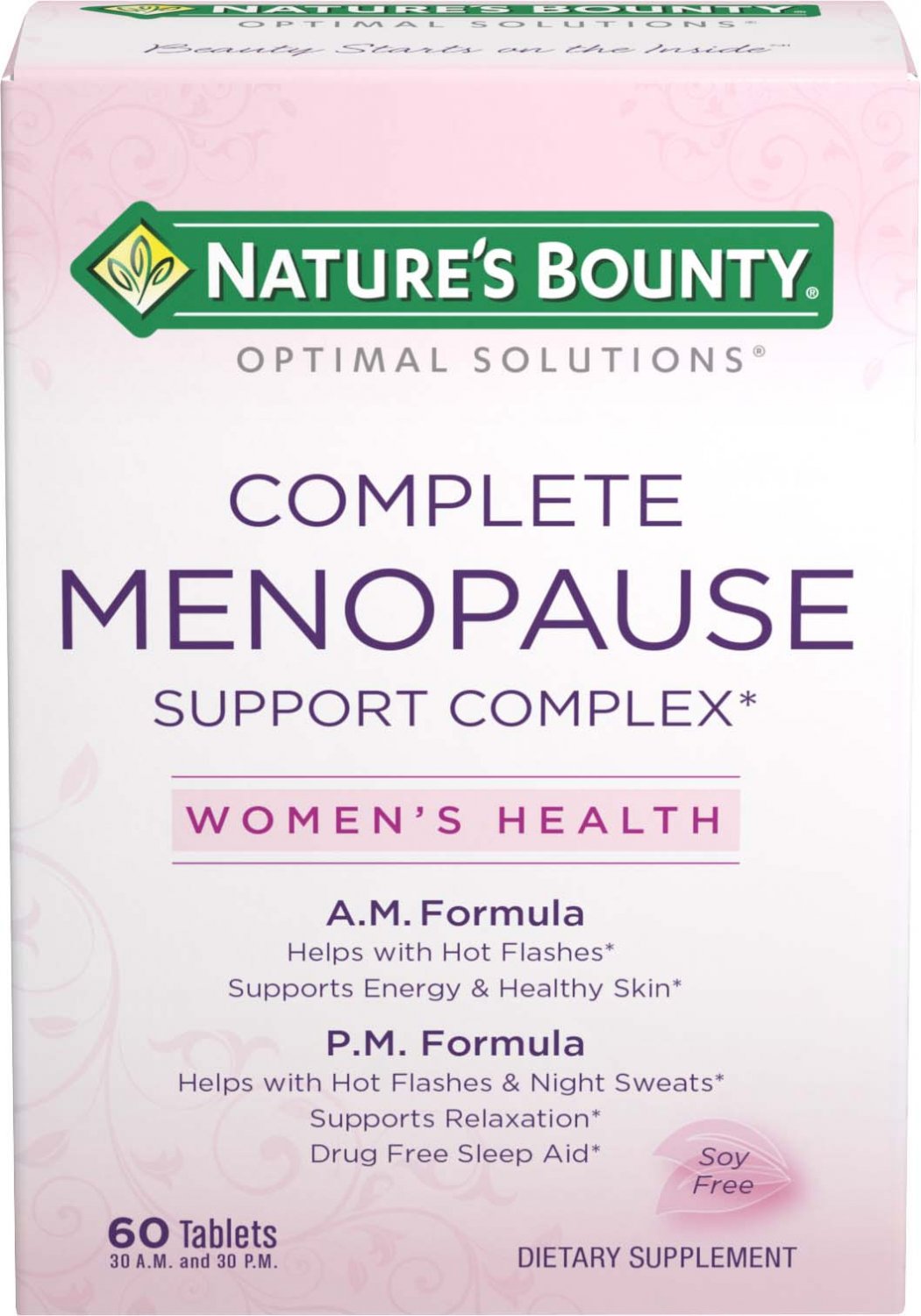 Natures Bounty Optimal Solutions Menopause Support Tablets 60 Count