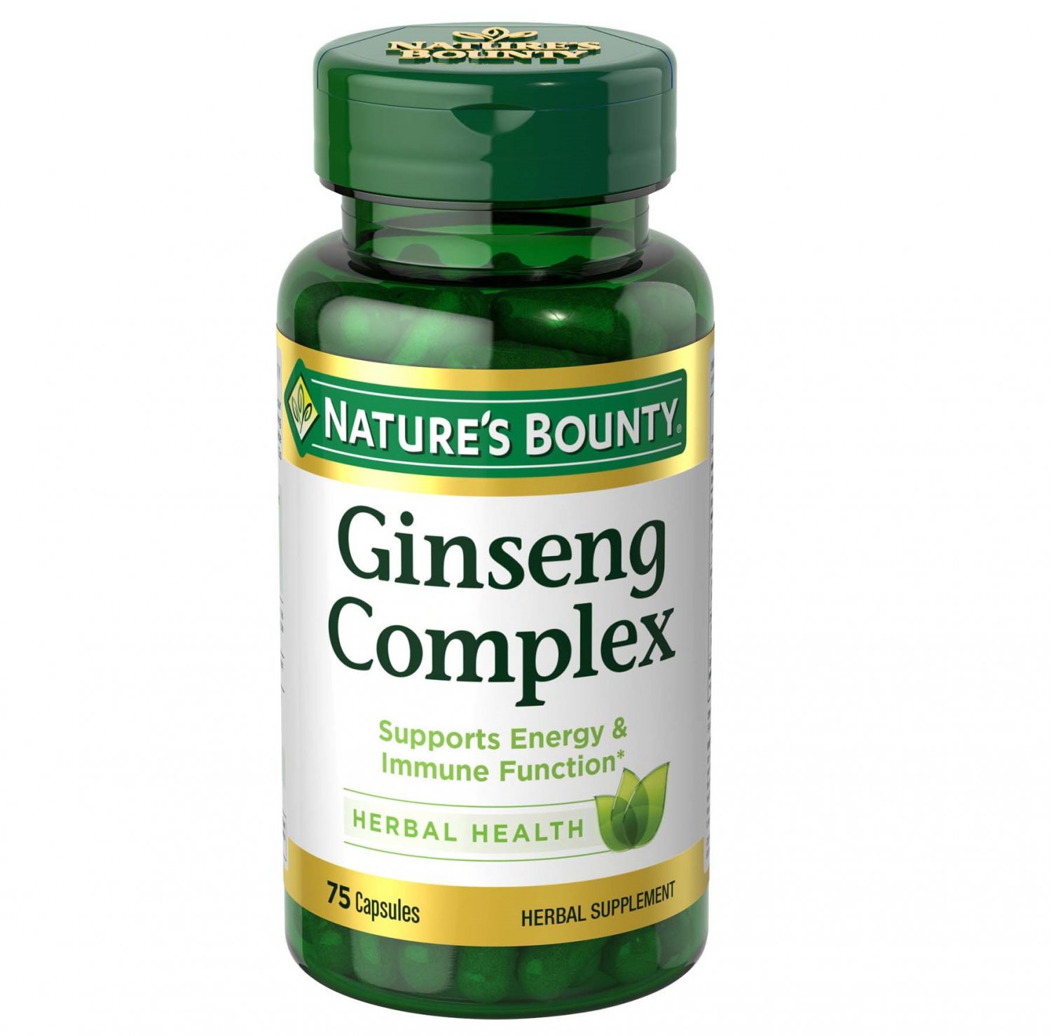 Nature's Bounty Ginseng Complex Capsules Energy Support, 75 Count