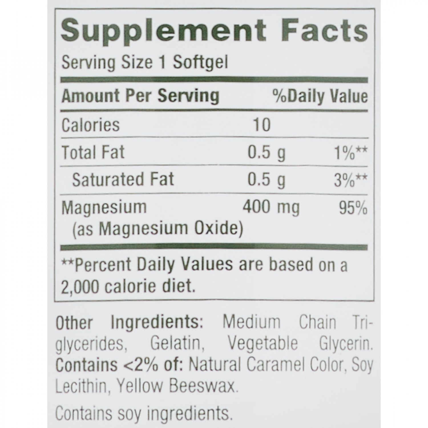 Nature's Bounty Magnesium Rapid Release Softgels, 400 Mg, 75 Count