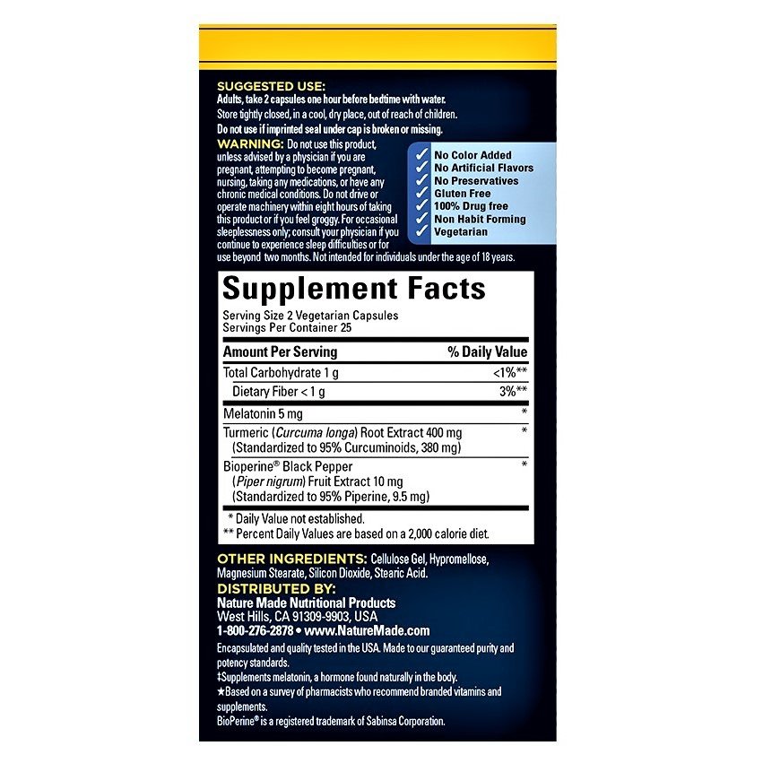 Nature Made Sleep & Soothe Aches Capsules - 50 Count