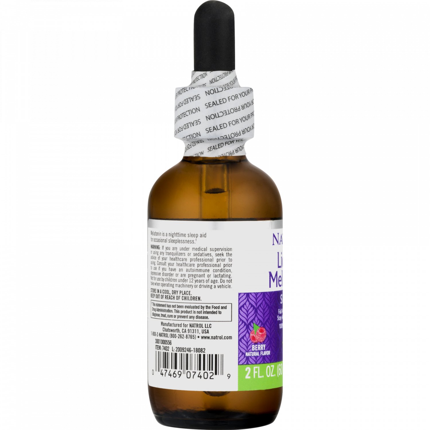 Natrol Liquid Melatonin Sleep Aid 1 mg, 2 Oz