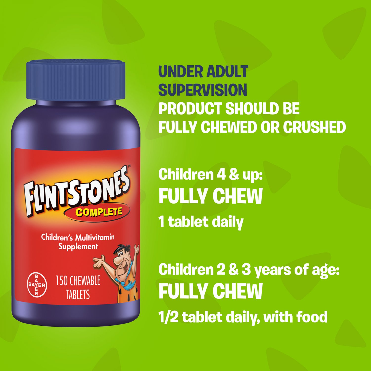 Flintstones Children's Complete Multivitamin Chewable Tablets 150 Count