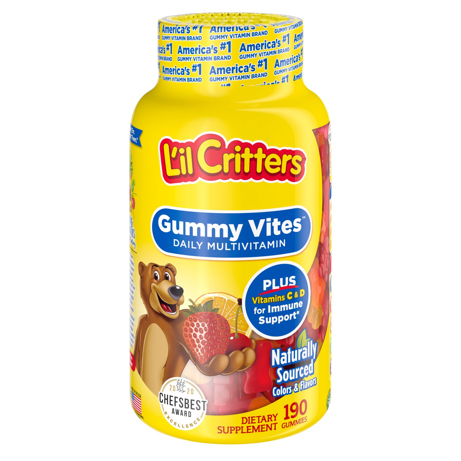 L'il Critters Gummy Vites Complete Multivitamin Gummies 190 Count