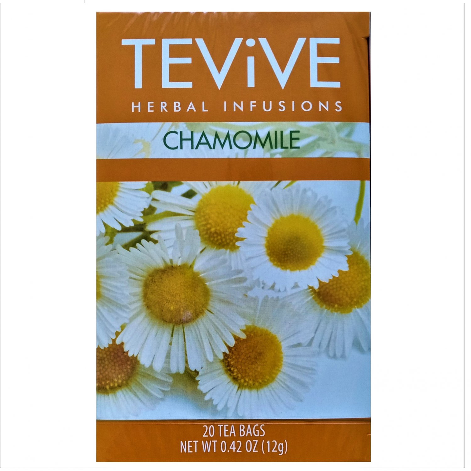 TEViVE Herbal Infusions Chamomile 20 Tea Bags (Pack of 2)
