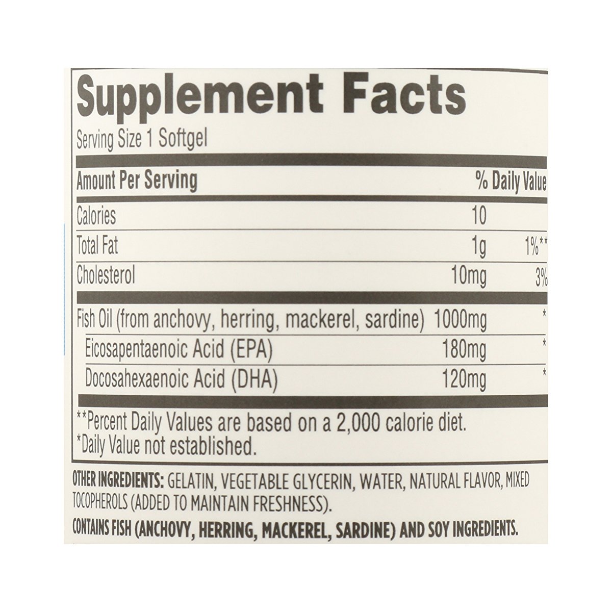 365 Whole Foods Market Omega-3 (Cold Water Fish Oil) 90 Softgels