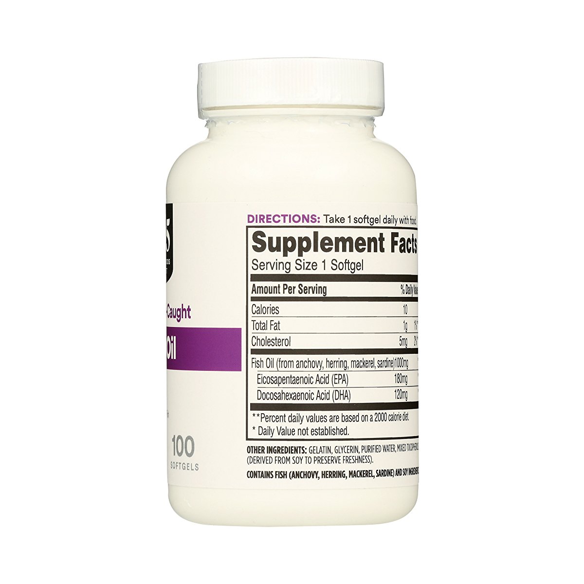 365 Whole Foods Market EFAs, Fish Oil (100% Wild Caught) 1000mg, 100 ...