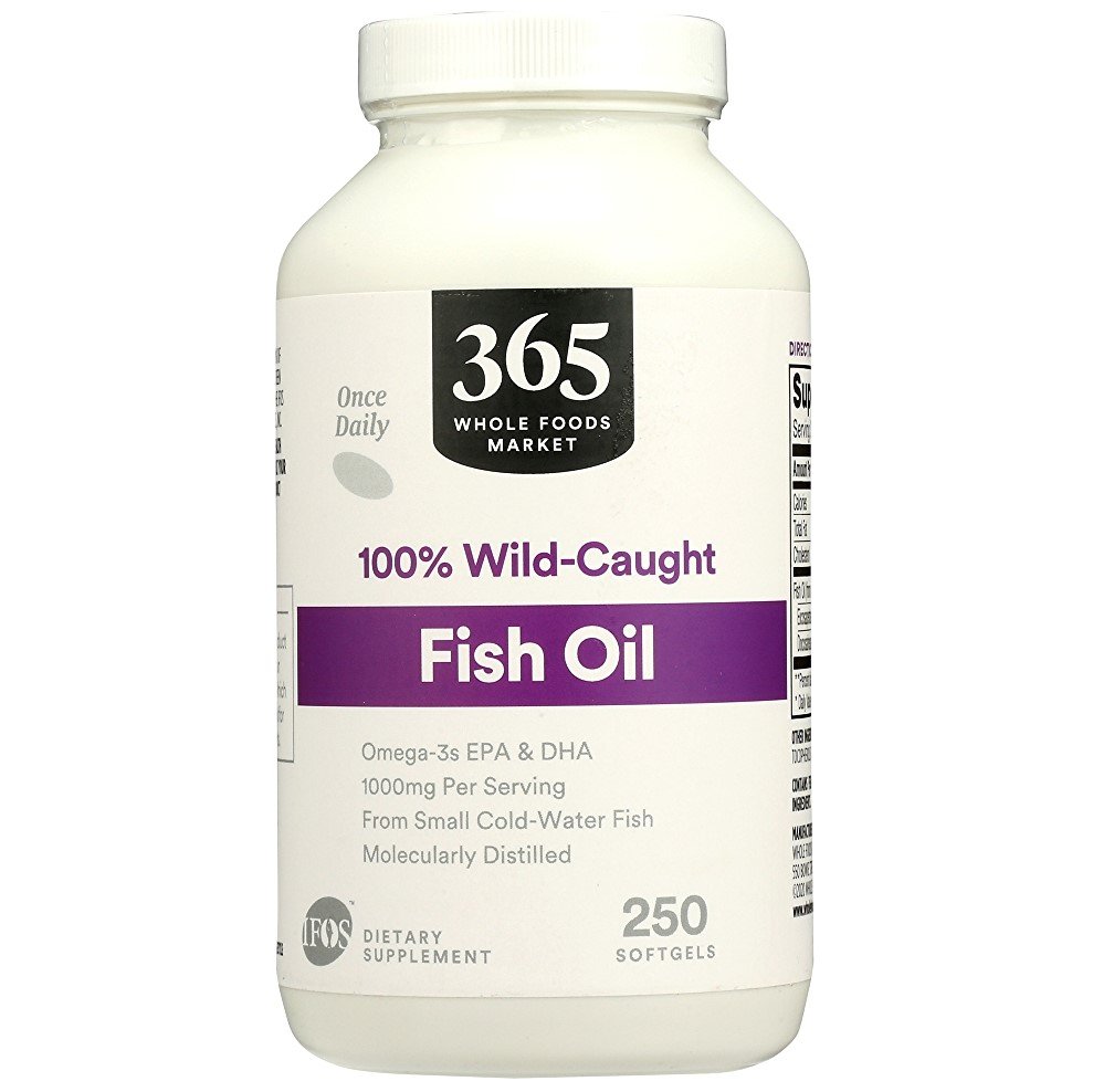 365 Whole Foods Market EFAs, Fish Oil (100% Wild Caught) 1000mg, 250 ...