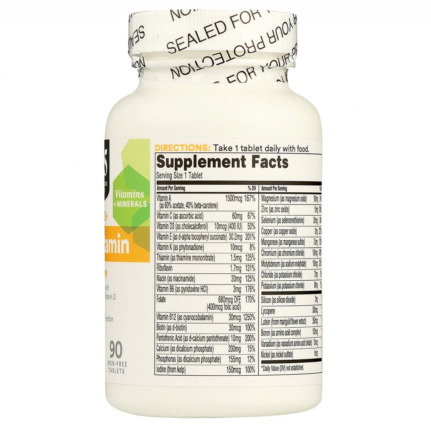 365 Multivitamin Age 50+ iron-free 180 Tablets