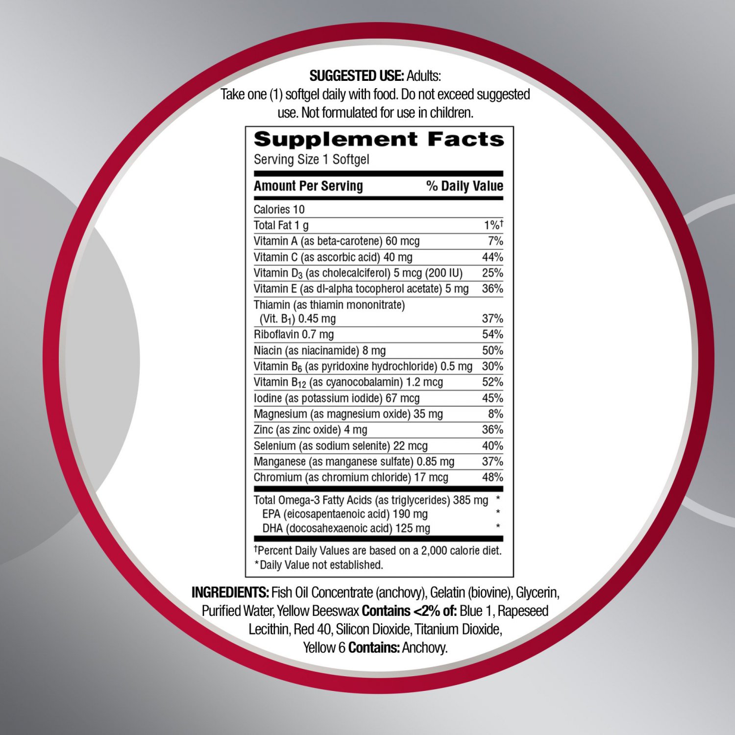 Centrum Silver Adults 50+ Multivitamin + Omega 3, 60 Mini Softgels