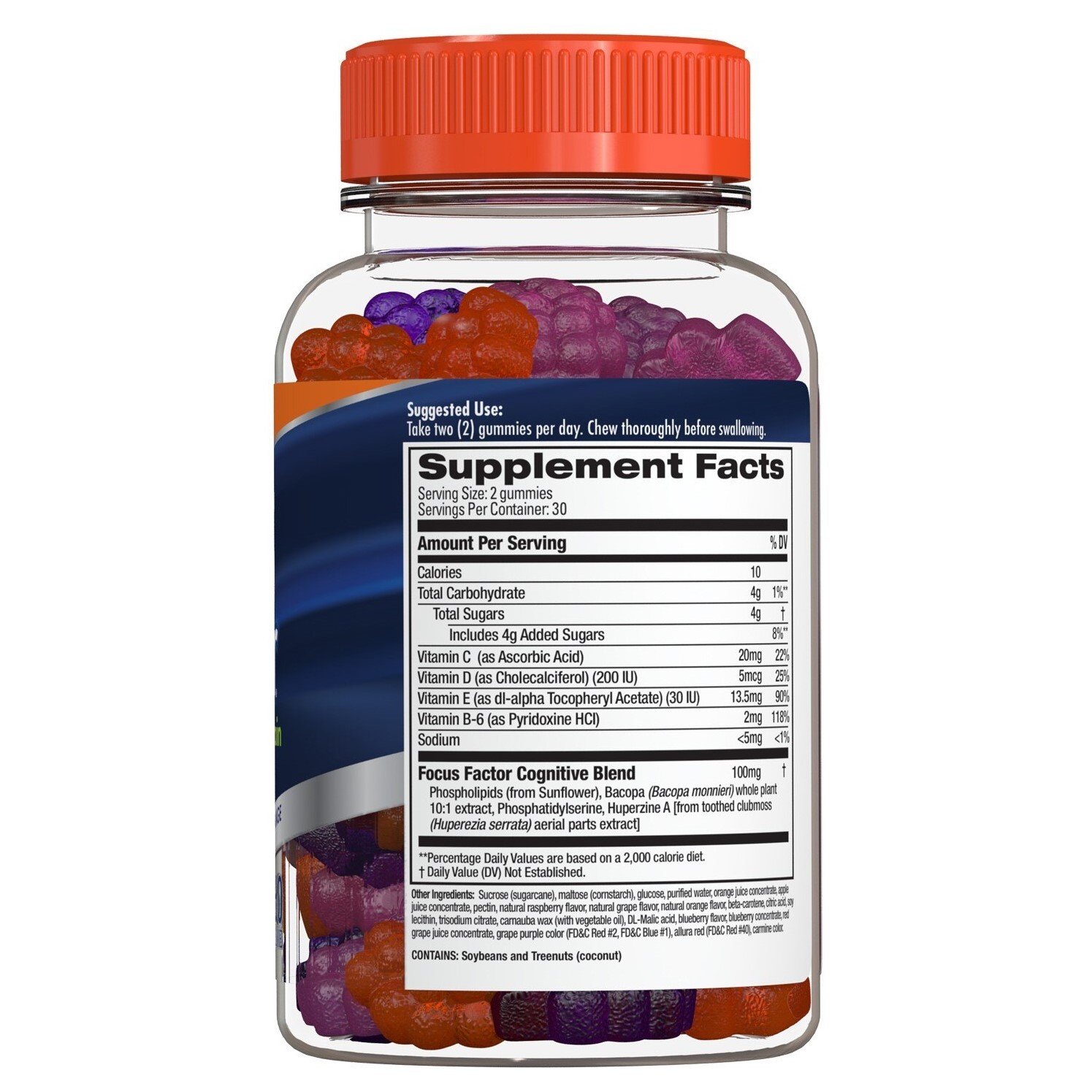 Focus Factor Nutrition for The Brain Health, 60 Vegetarian Gummies