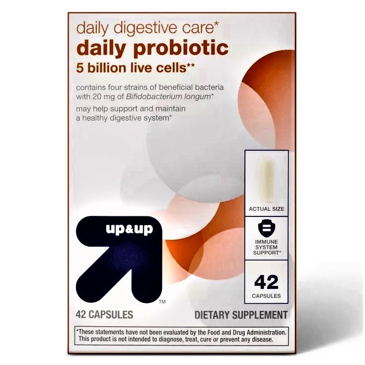 Daily Probiotic Support Capsules - 42ct - up & up™