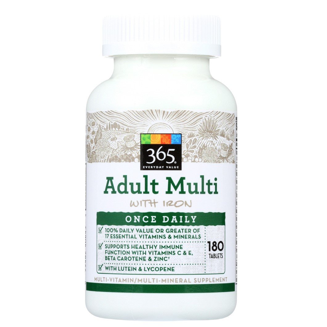 365 Multivitamin Adult With Iron 180 Tablets