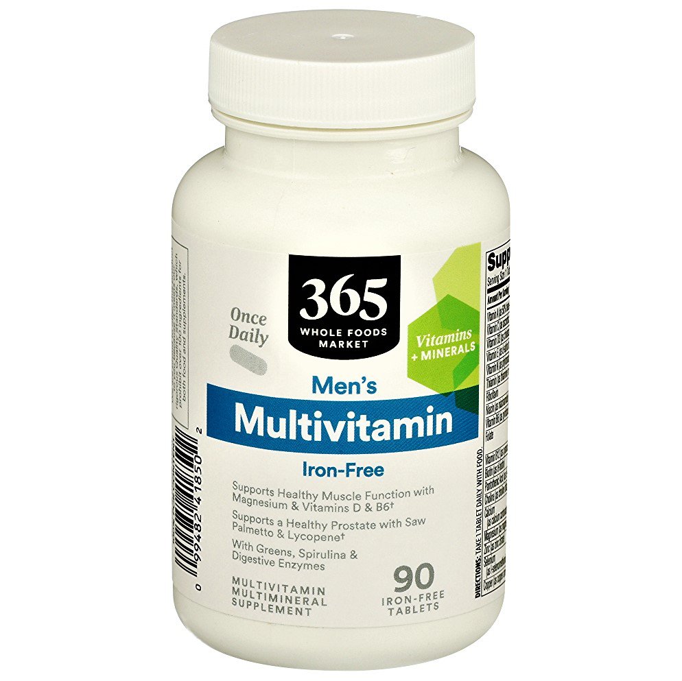 365 by Whole Foods Market Multivitamin Men's - Iron Free 90 Tablets