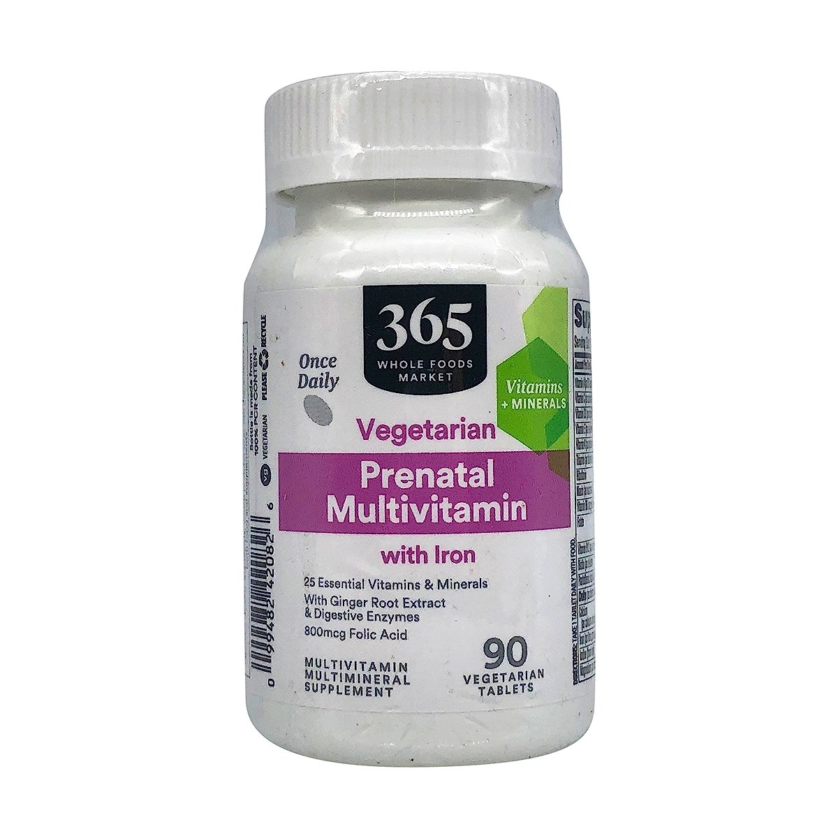 365 Whole Foods Prenatal Multivitamin with Iron 90 Vegetarian Tablets