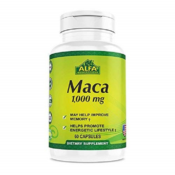 Alfa Vitamins Maca 1,000 Mg, 60 Capsules