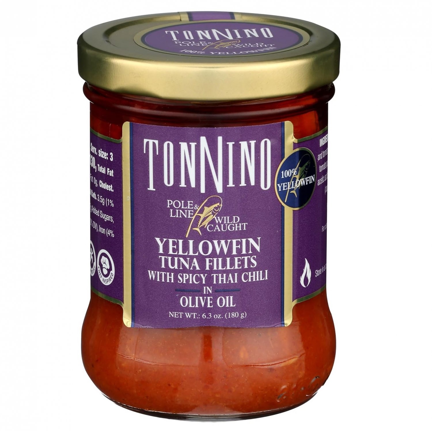 Tonnino Spicy Thai Chilli Tuna Fillets In Oil, 6.3 oz